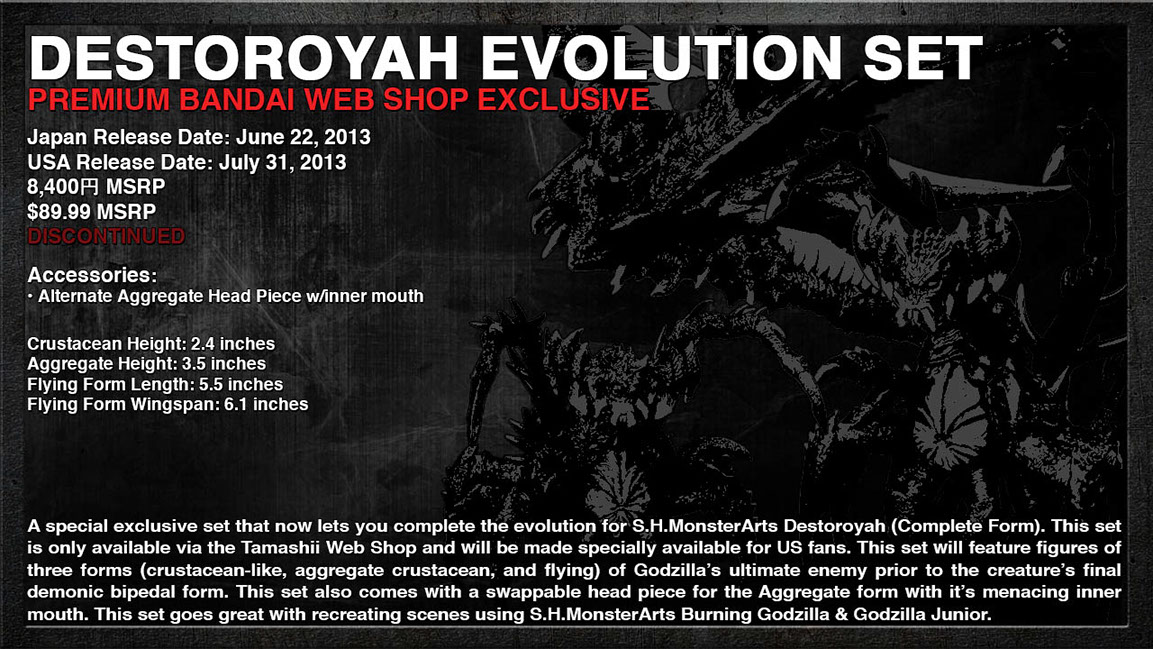 Destoroyah Evolution Set