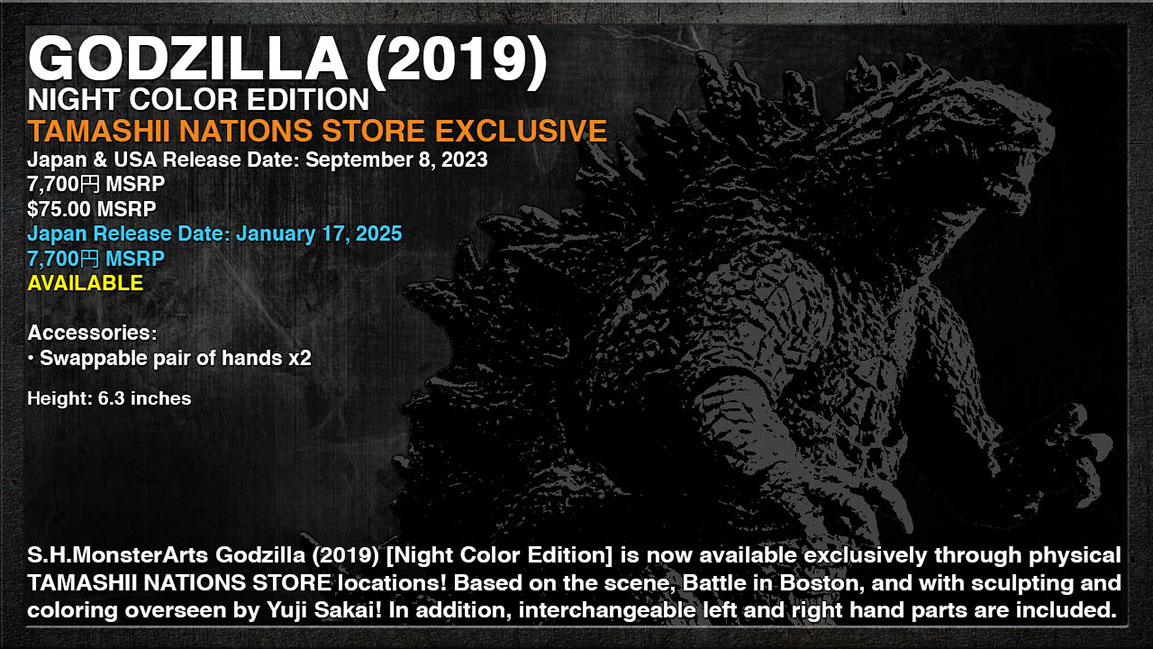 Godzilla 2019 Night Color Edition