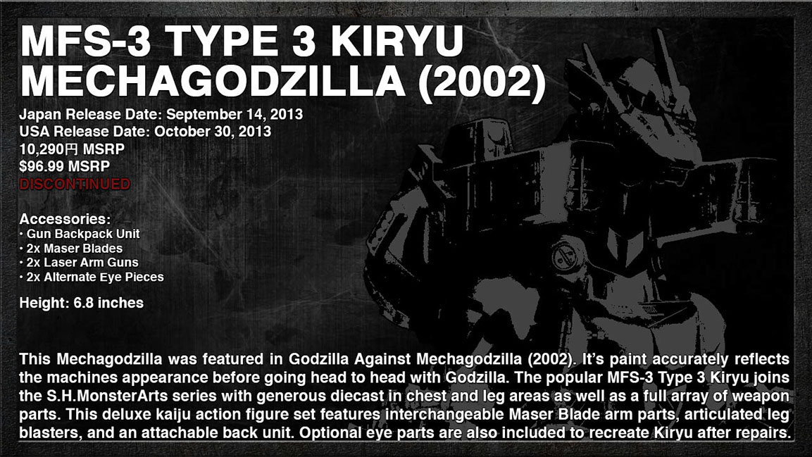 MFS-3 Type 3 Kiryu Mechagodzilla 2002