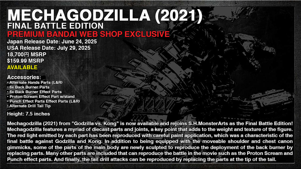 Mechagodzilla 2021 Final Battle Edition