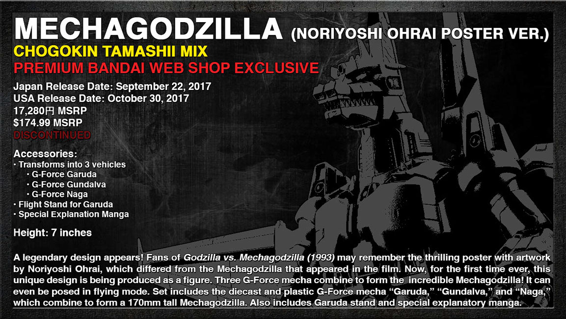 Chogokin Tamashii MIX Mechagodzilla Noriyoshi Ohrai Poster Version